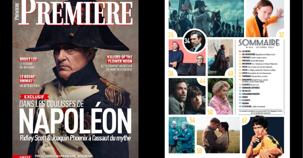 Summary of Premiere n°544: Napoleon, Ridley Scott, Martin Scorsese ...